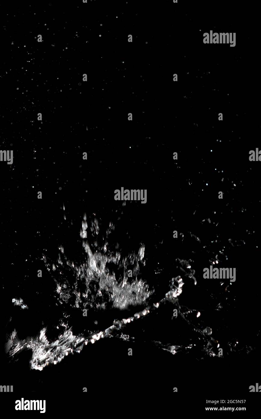 High Speed Water Splash or splat at Black background, for your design ...
