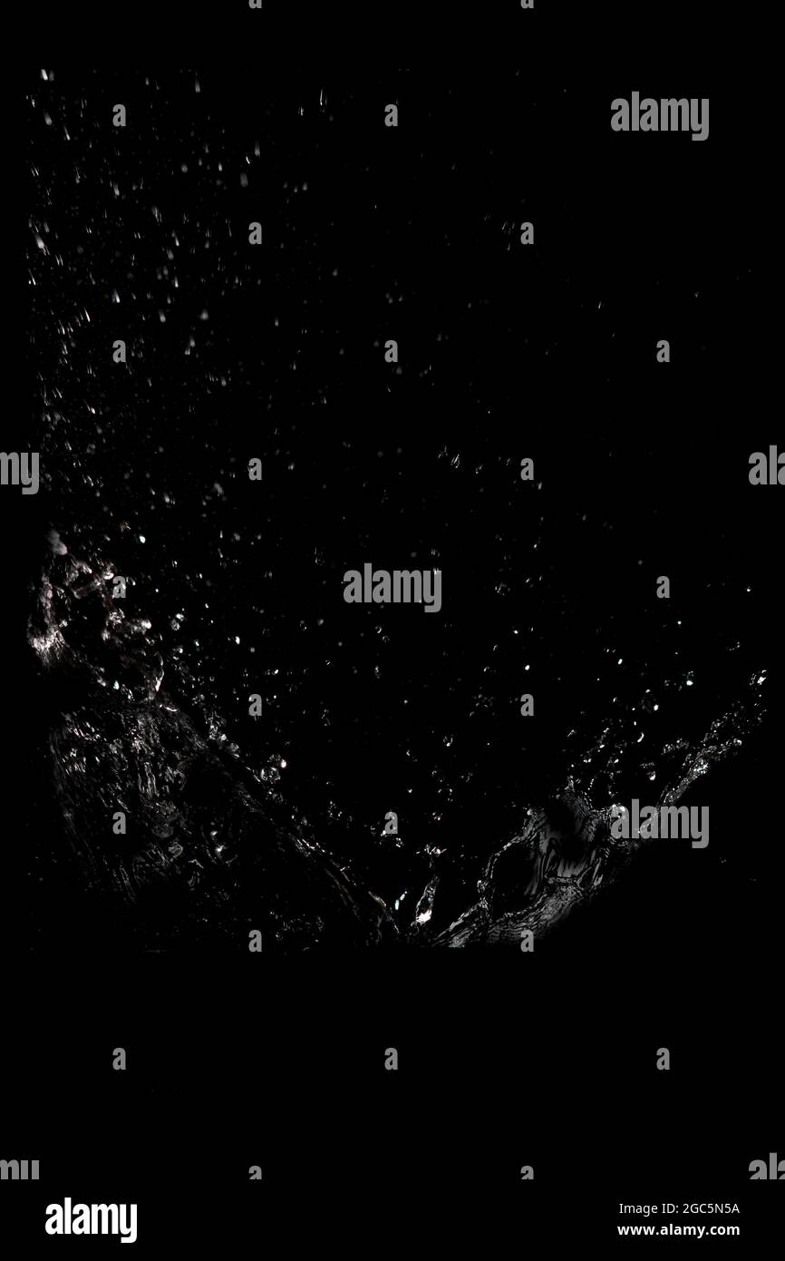 High Speed Water Splash or splat at Black background, for your design ...