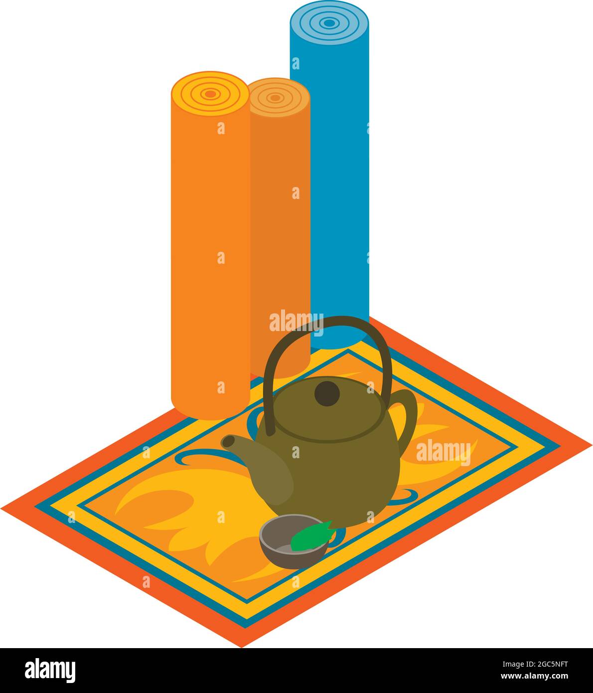 Turkey symbol icon isometric vector. Traditional turkey carpet and ...