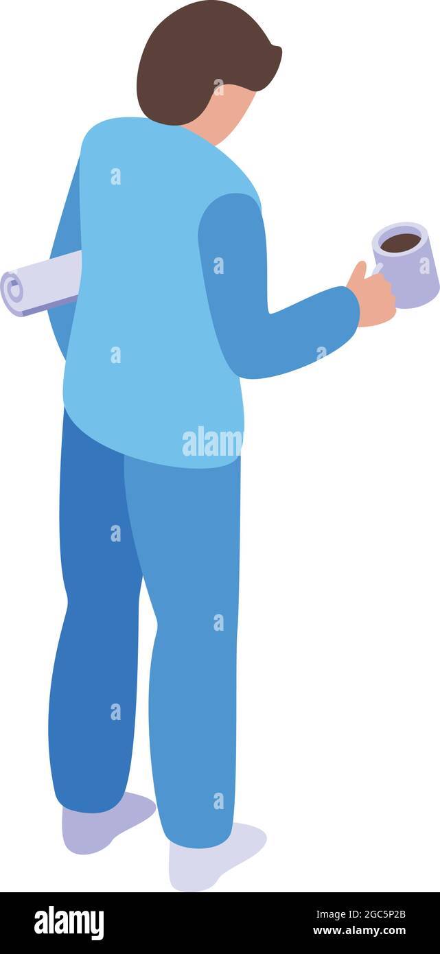 Father sleep problem icon isometric vector. Baby man family. Parent ...