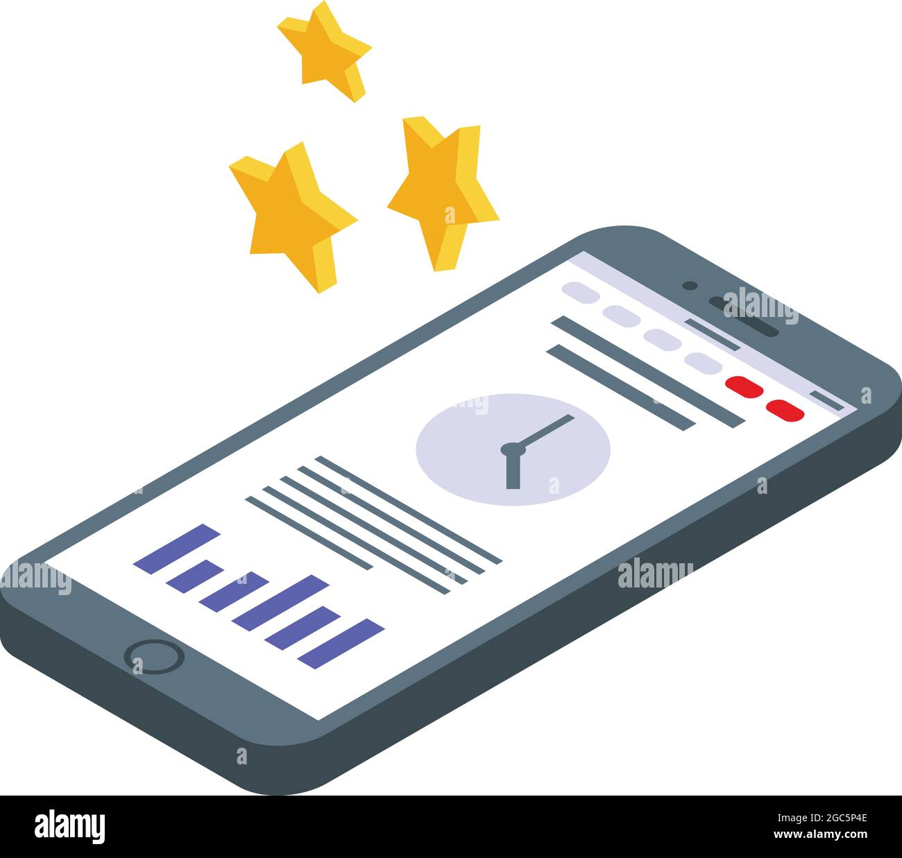 Smartphone sleeping app icon isometric vector. Sleep tracker. Alarm ...