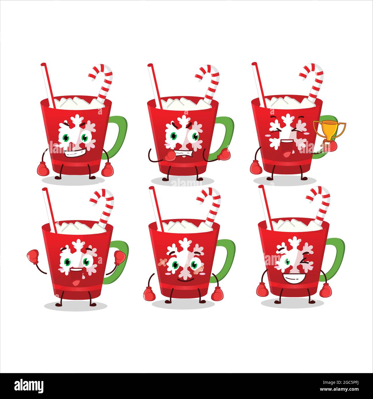 A sporty hot chocolate boxing athlete cartoon mascot design. Vector ...