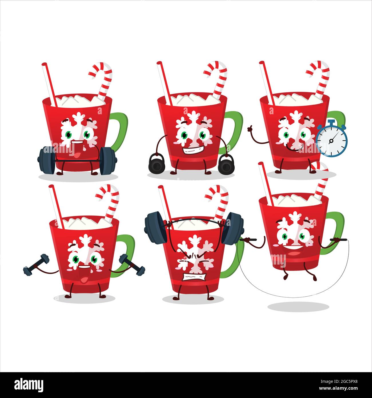 A healthy hot chocolate cartoon style trying some tools on Fitness ...