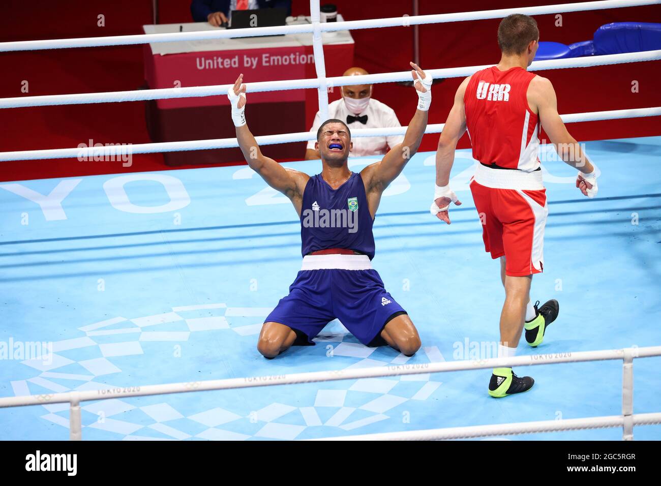 Tokyo, Japan. 7th Aug, 2021. Oleksandr KHYZHNIAK (UKR) (red) vs Hebert ...