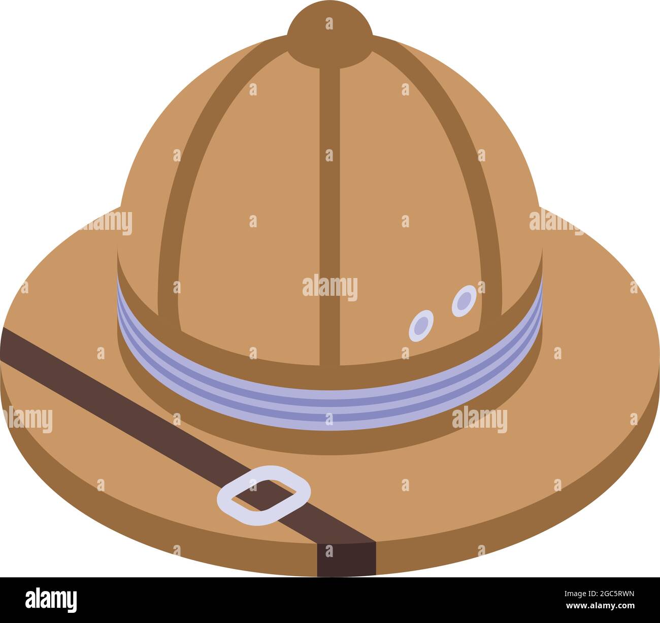Safari hat icon isometric vector. Helmet explorer. Cap jungle Stock ...