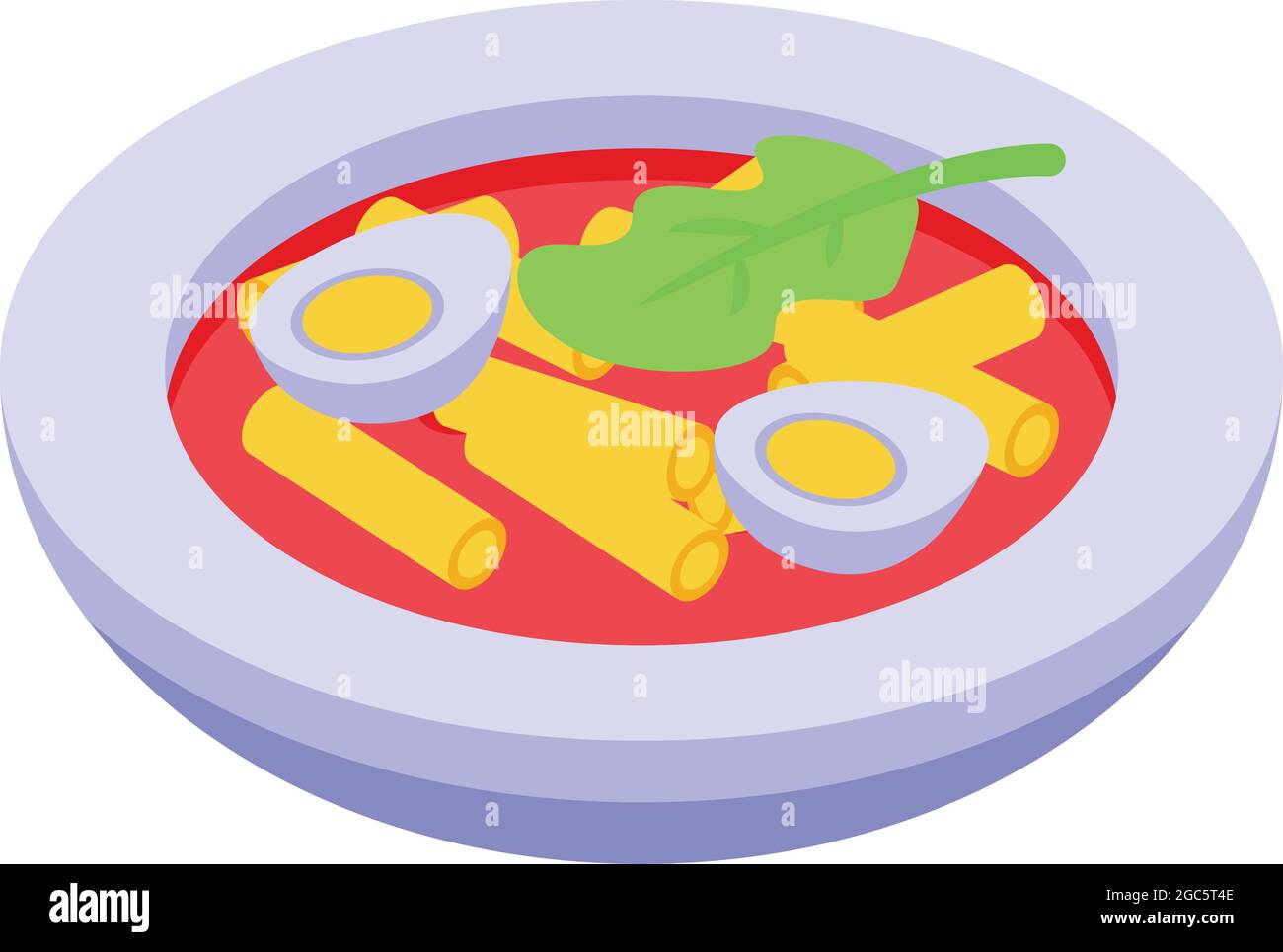 Asian chicken soup egg Stock Vector Images - Alamy