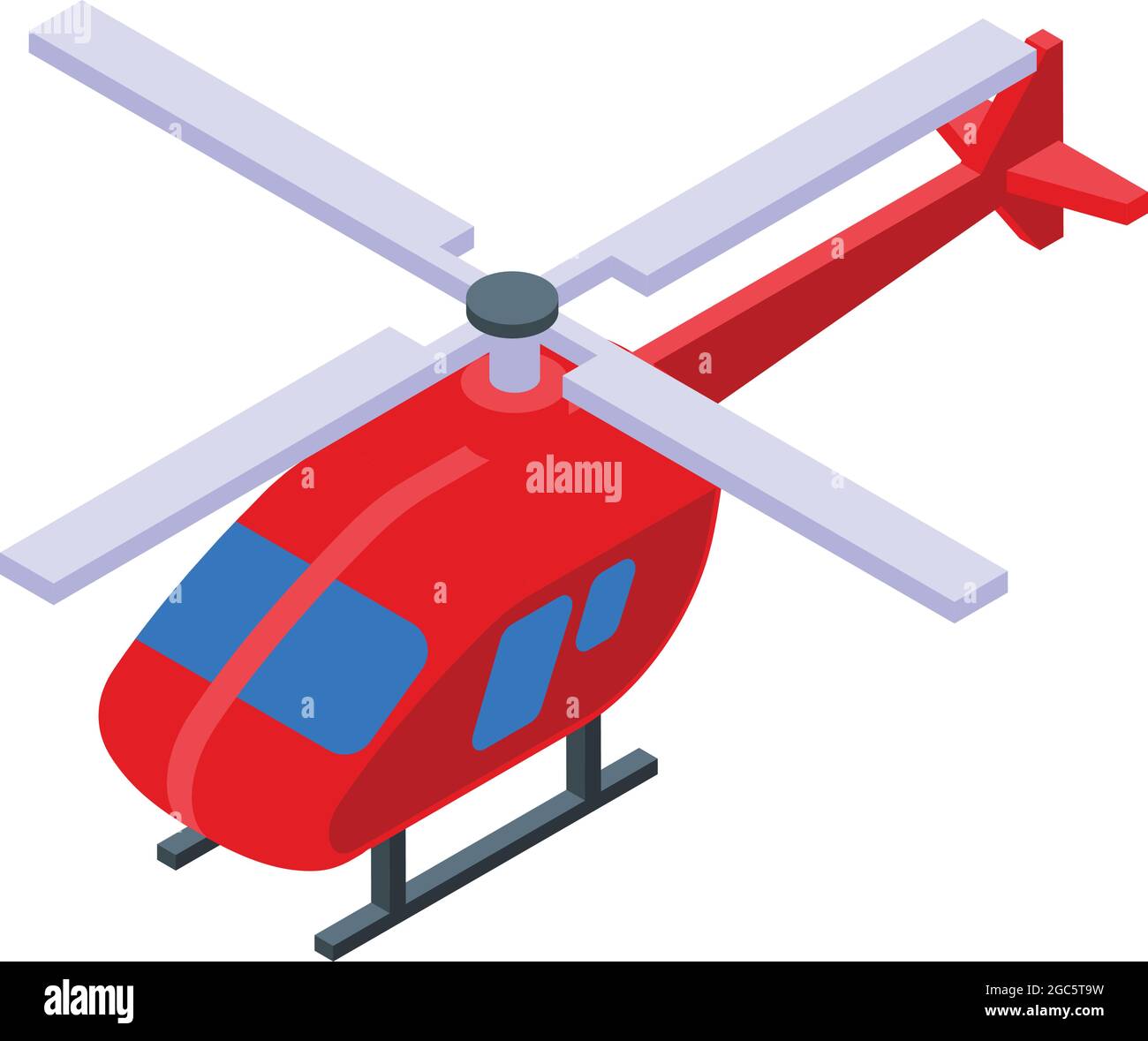 Rescue helicopter icon isometric vector. Air ambulance. Aviation ...