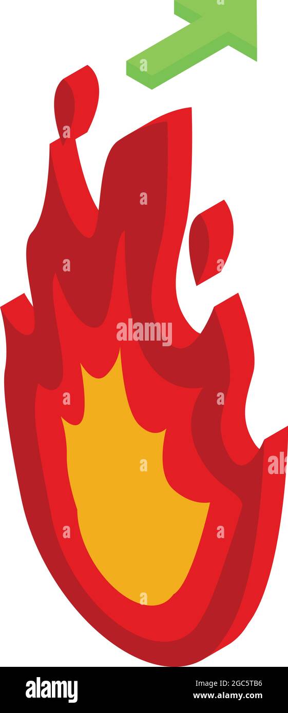 Fire evacuation icon isometric vector. Safety plan. Emergency alert ...