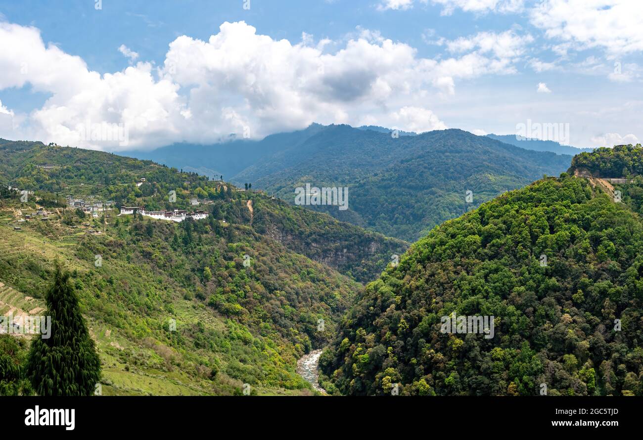 Landscape view of central part of Bhutan Stock Photo - Alamy