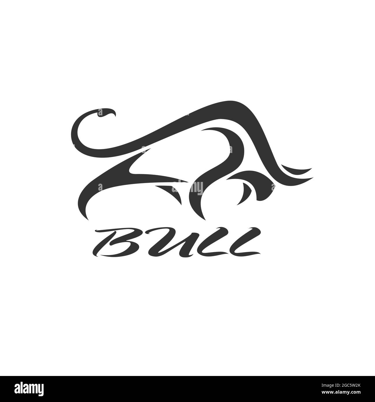 Vector of a bull design on white background. Wild Animals. Bull logo or ...