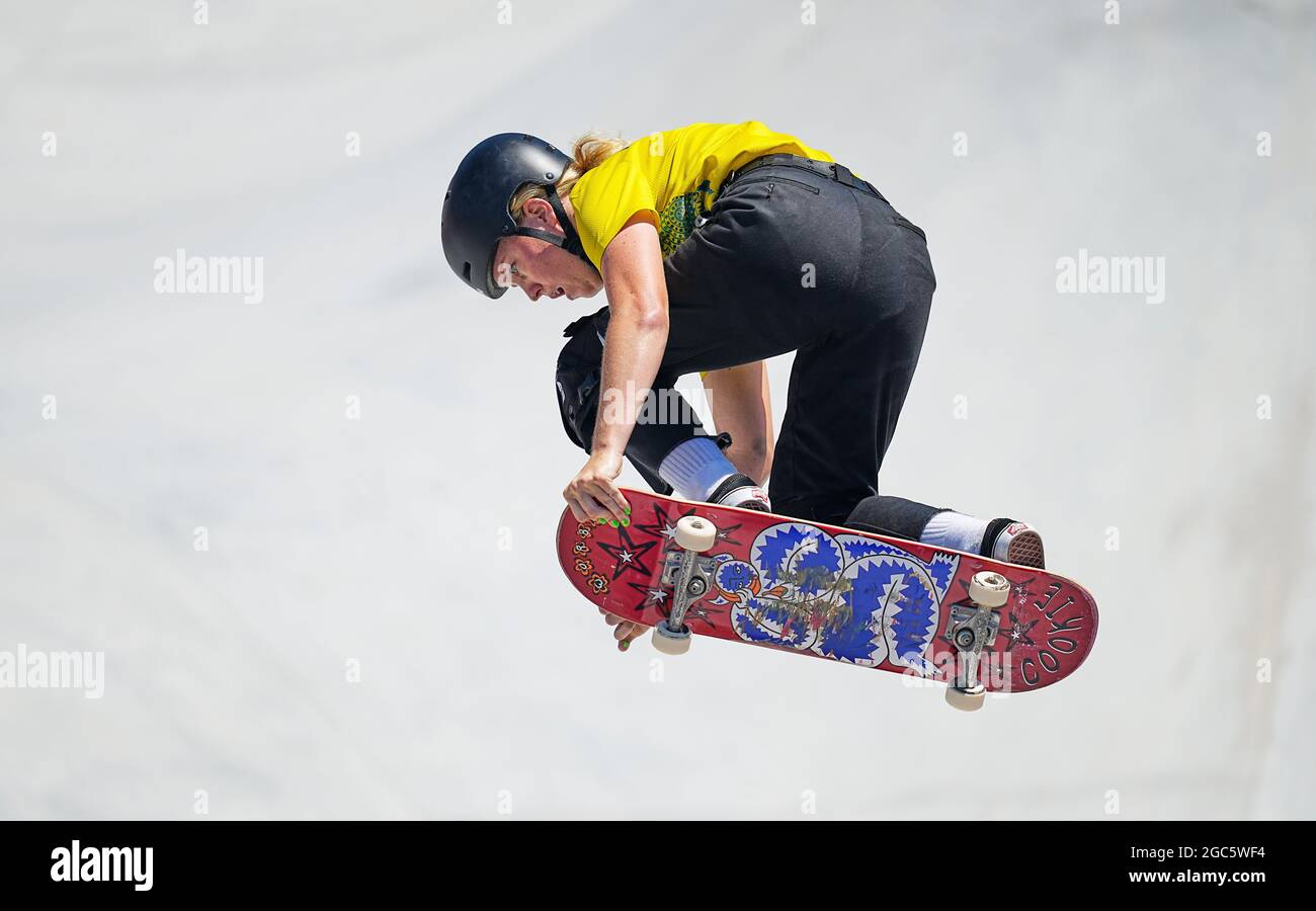 August 4, 2021: Poppy Olsen during women's park skateboard at the ...