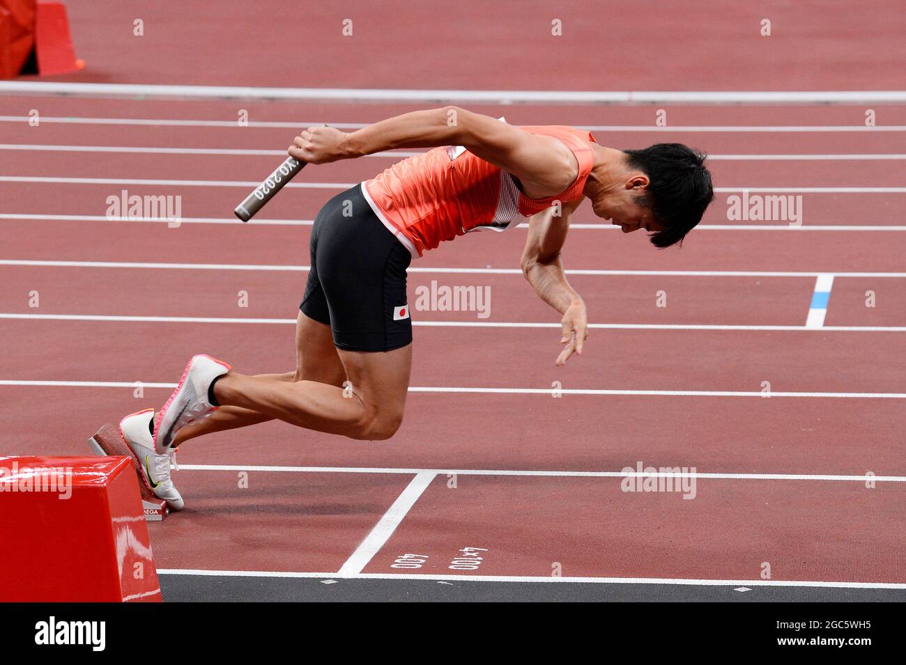Tokyo, Japan. 6th Aug, 2021. Shuhei Tada (JPN) Athletics : Men's 4100m ...