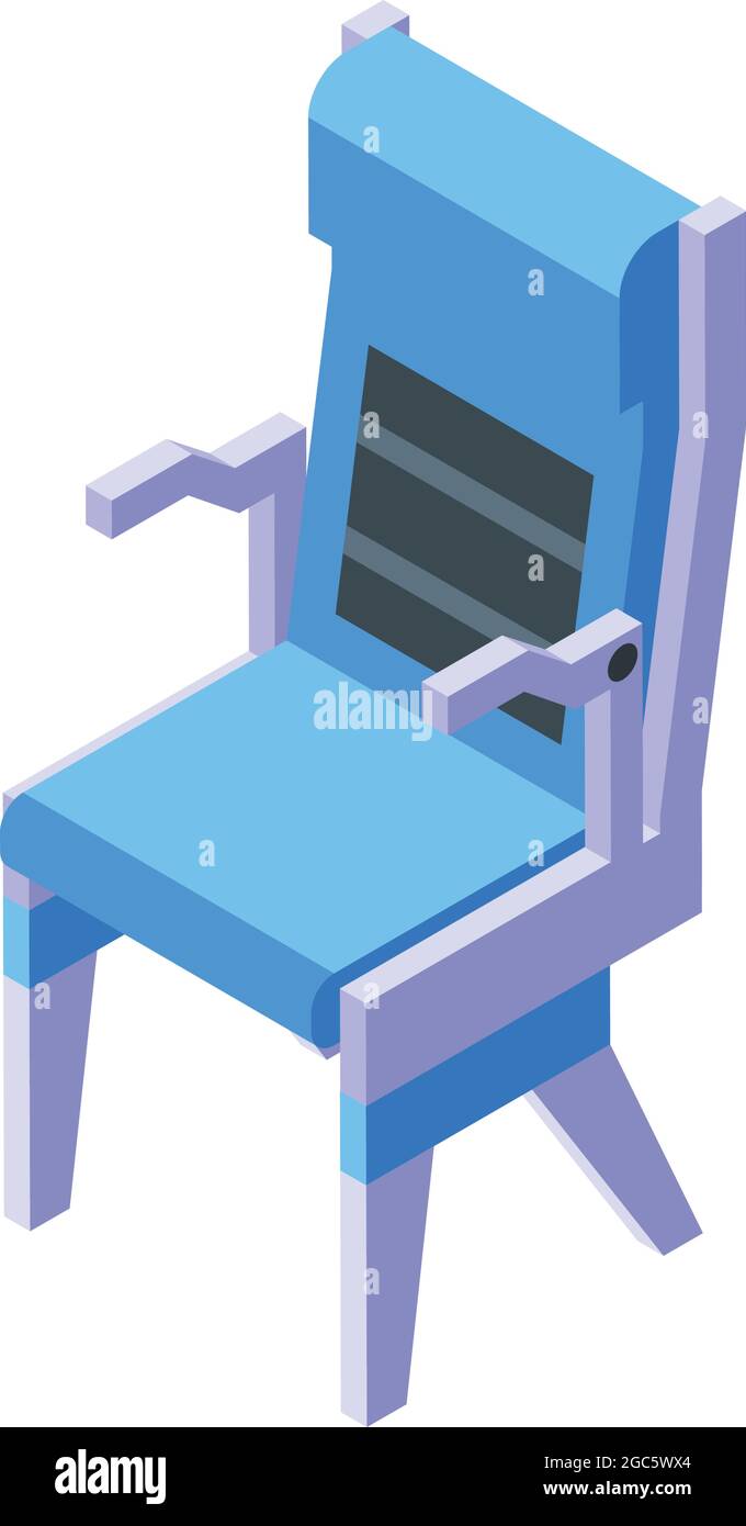 Airplane armchair icon isometric vector. Chair seat. Aeroplane flight ...