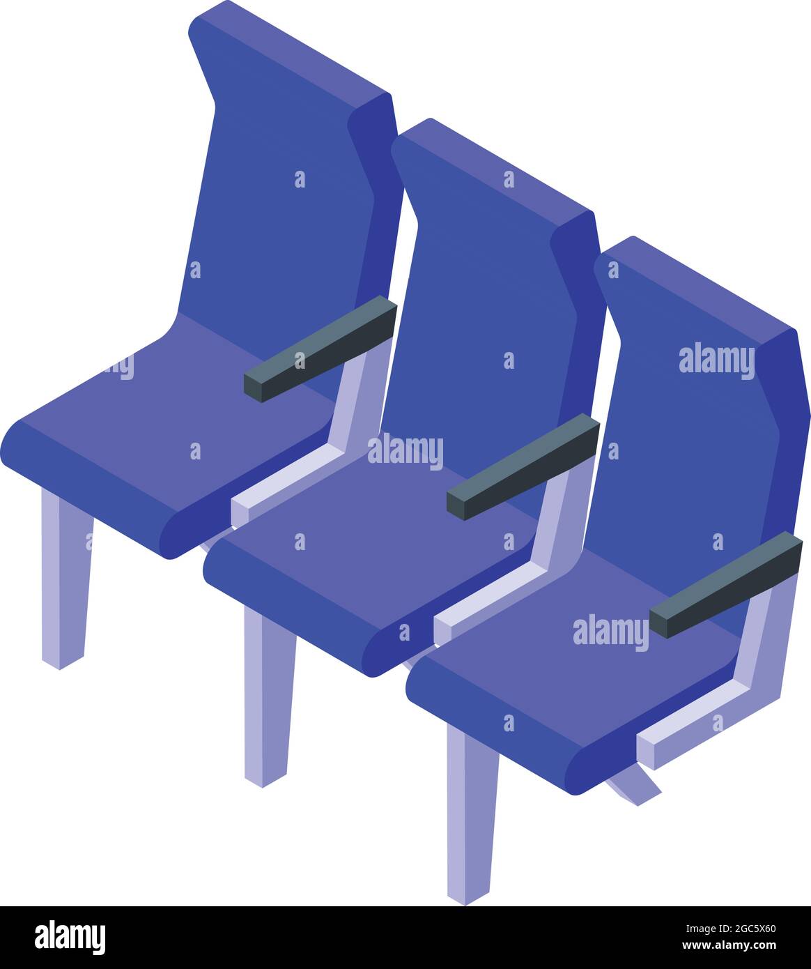 Airplane seats icon isometric vector. Chair seat. Flight interior Stock ...