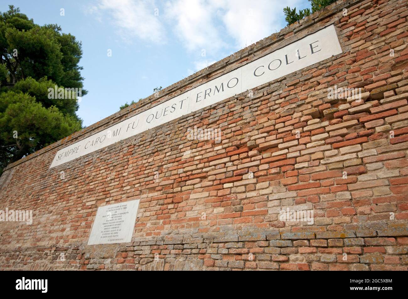 Wall on the Infinite Hill with the inscription dedicated to the famous ...