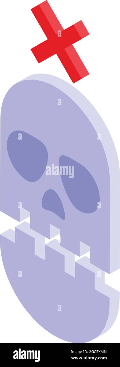 Skull icon isometric vector. Evil horror. Face skeleton Stock Vector ...