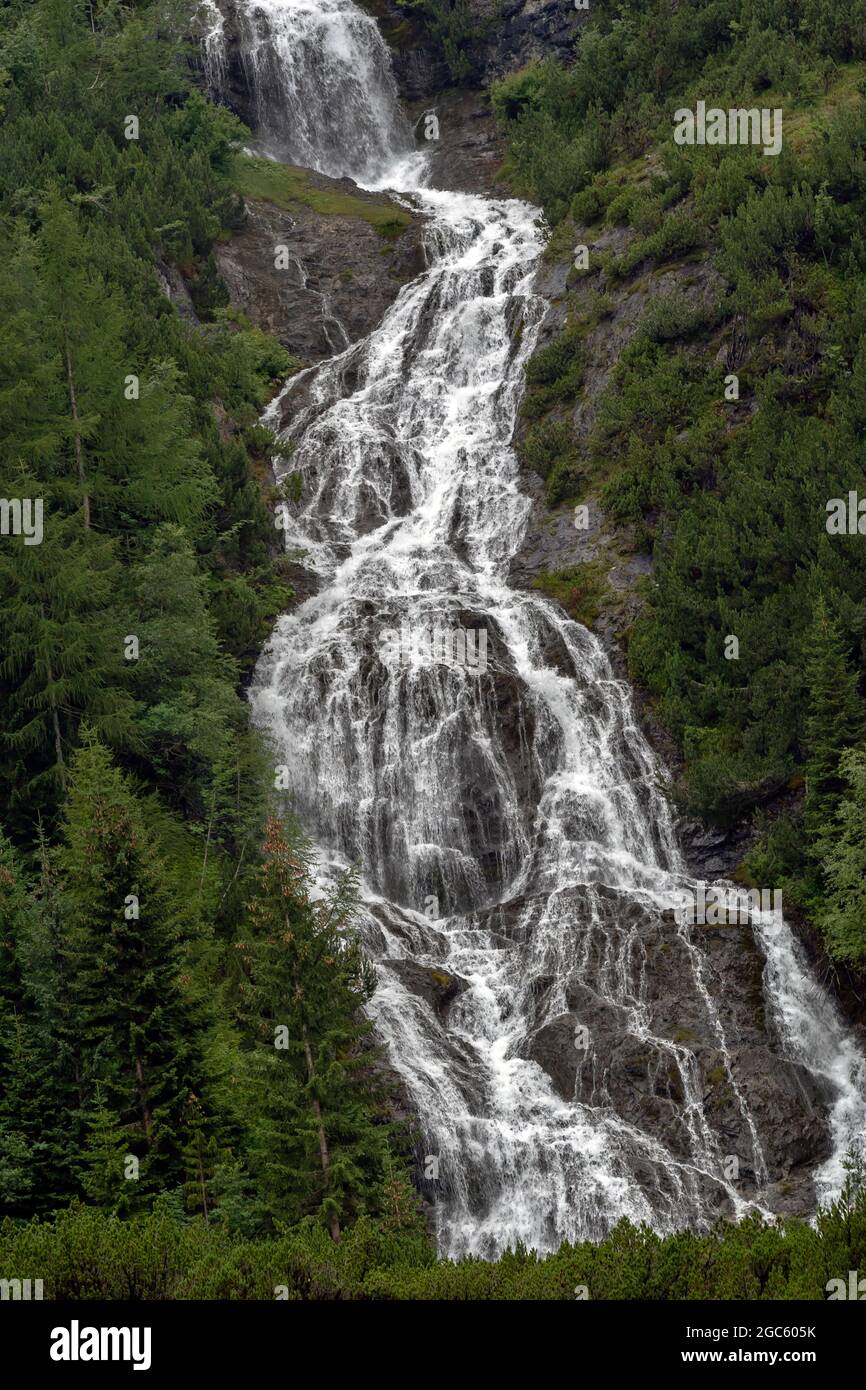Waterfall, Venosta valley, South Tyrol, Italy Stock Photo - Alamy