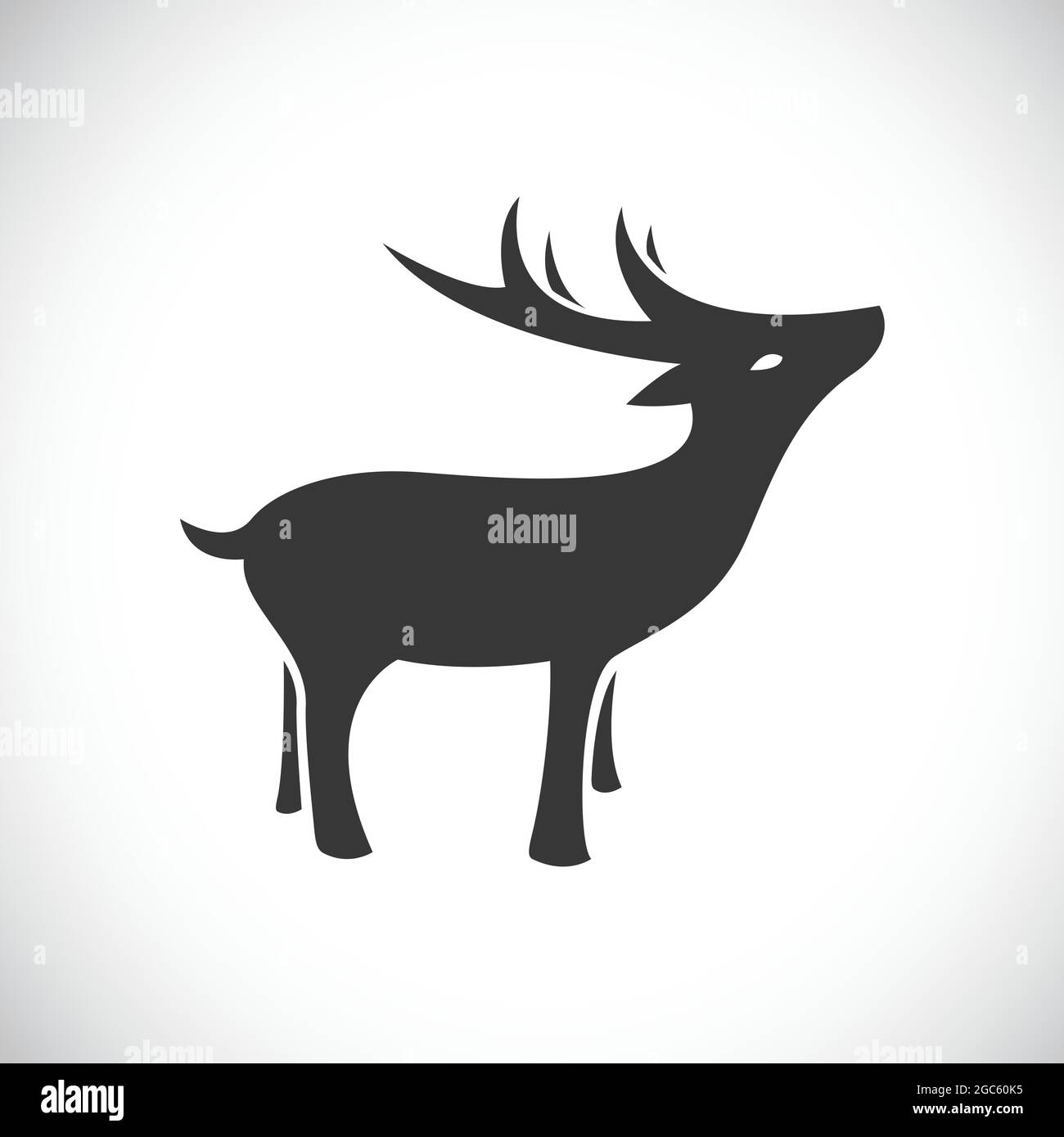 Vector image of deer design on white background. Easy editable layered ...