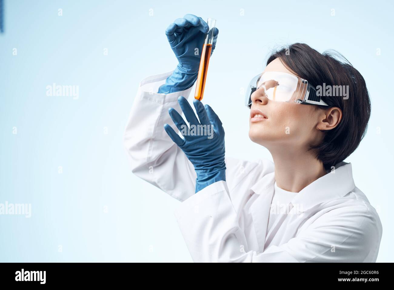 female scientist laboratory research Science and technology analysis ...