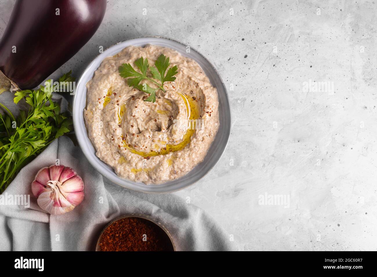 Baba ganoush Levantine cuisine appetizer made from baked eggplant and ...
