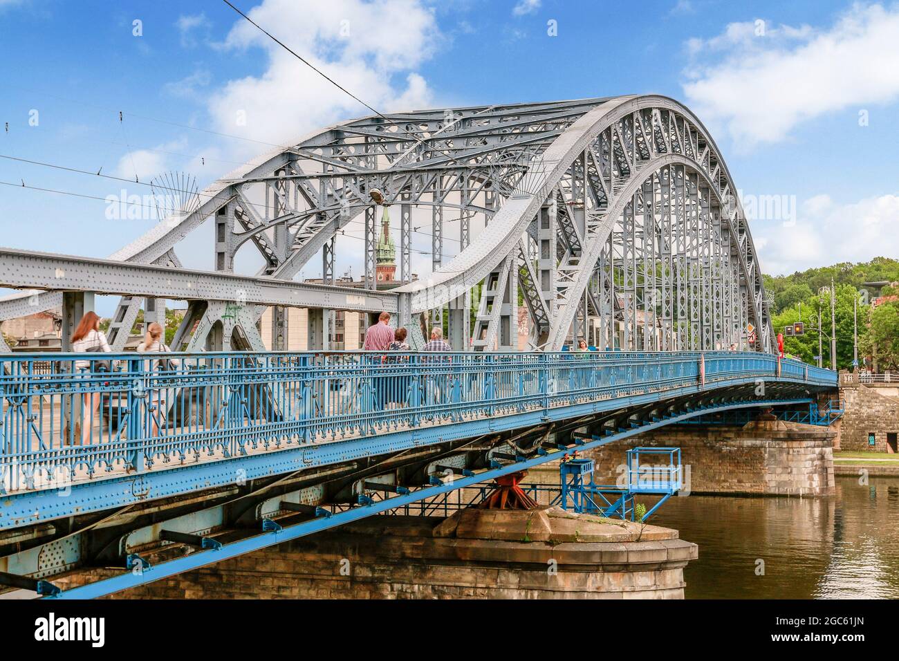 Jozef pilsudski bridge over wisla river hi-res stock photography and ...