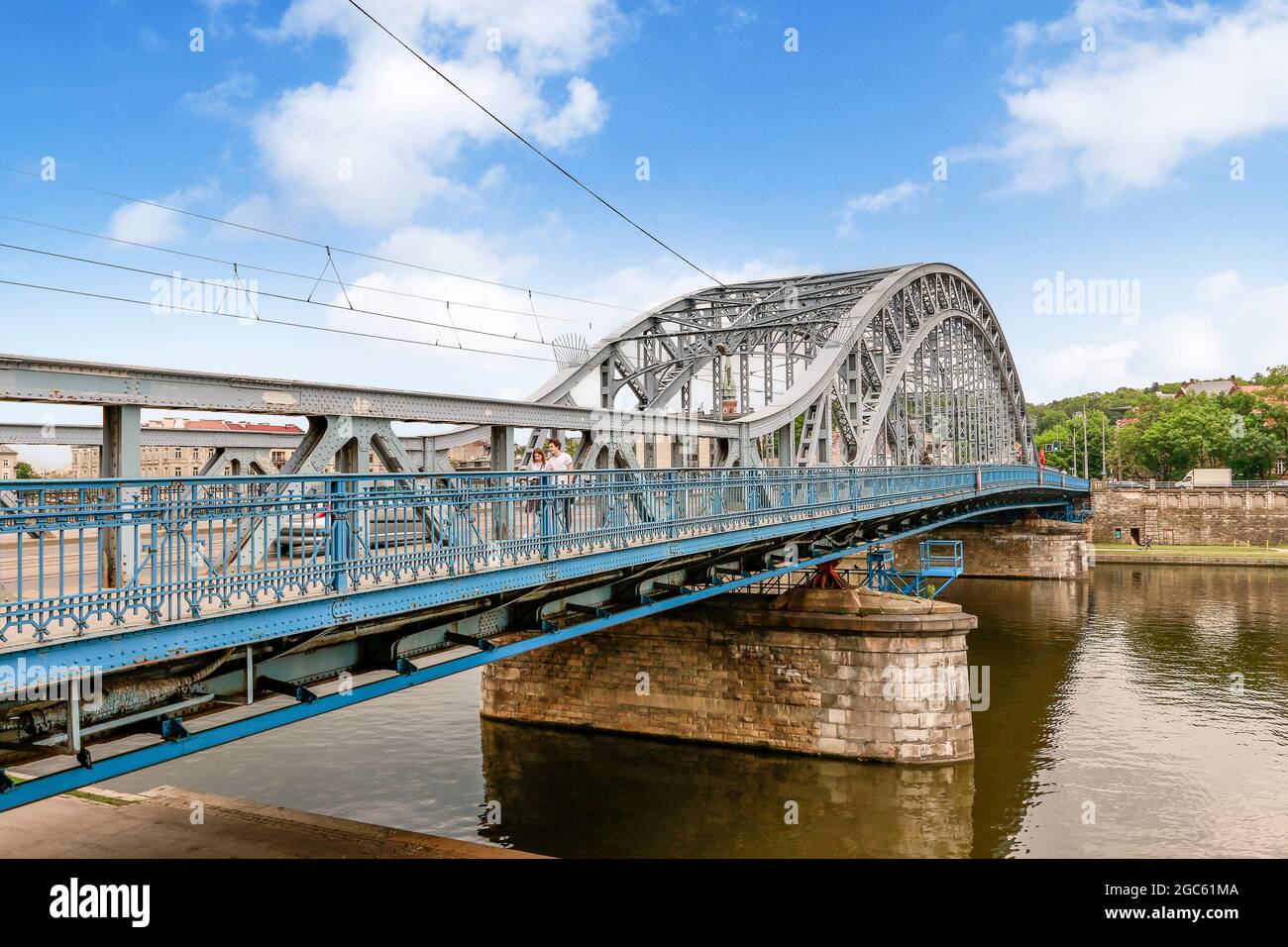 Jozef pilsudski bridge over wisla river hi-res stock photography and ...