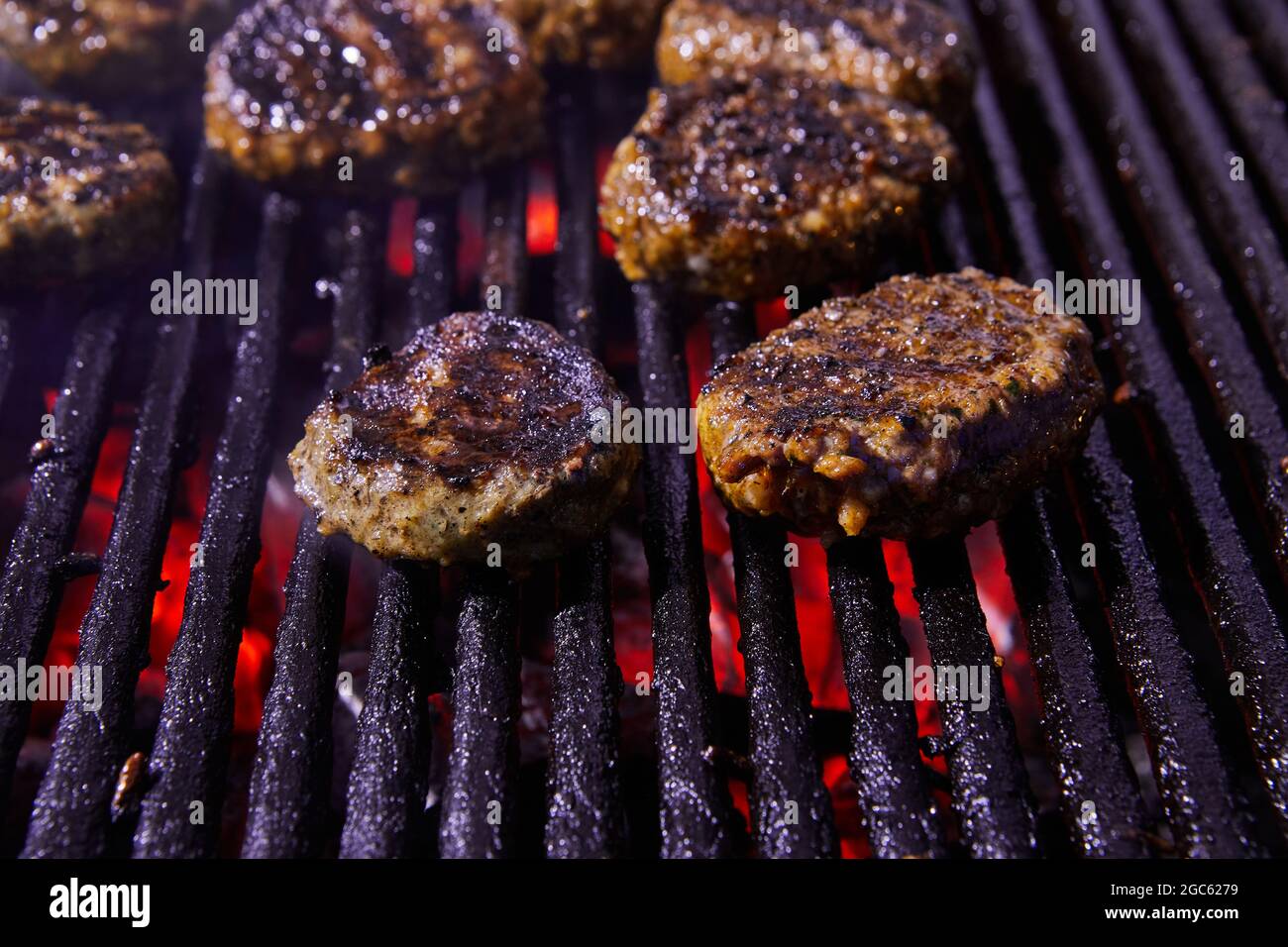 Grilled BBQ and smoke BBQ party.Close-up Stock Photo - Alamy