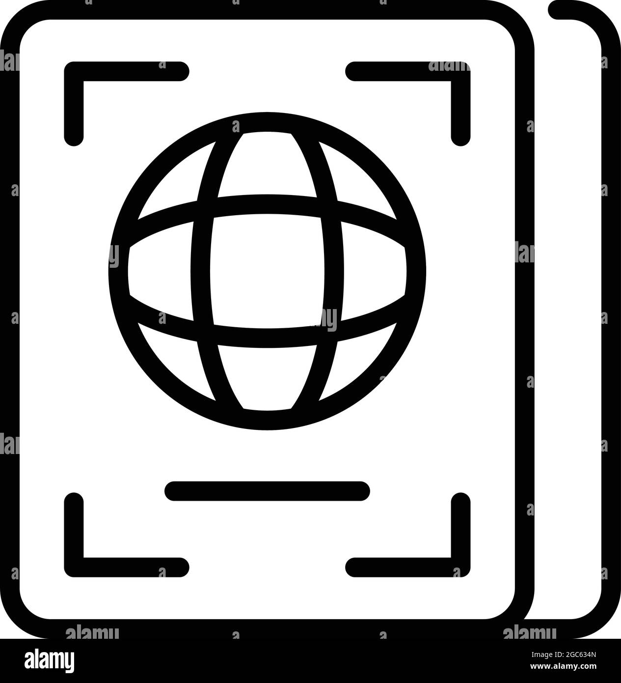 Passport icon outline vector. Id document. Travel identification Stock ... Passport icon outline vector. Id document. Travel identification Stock ...