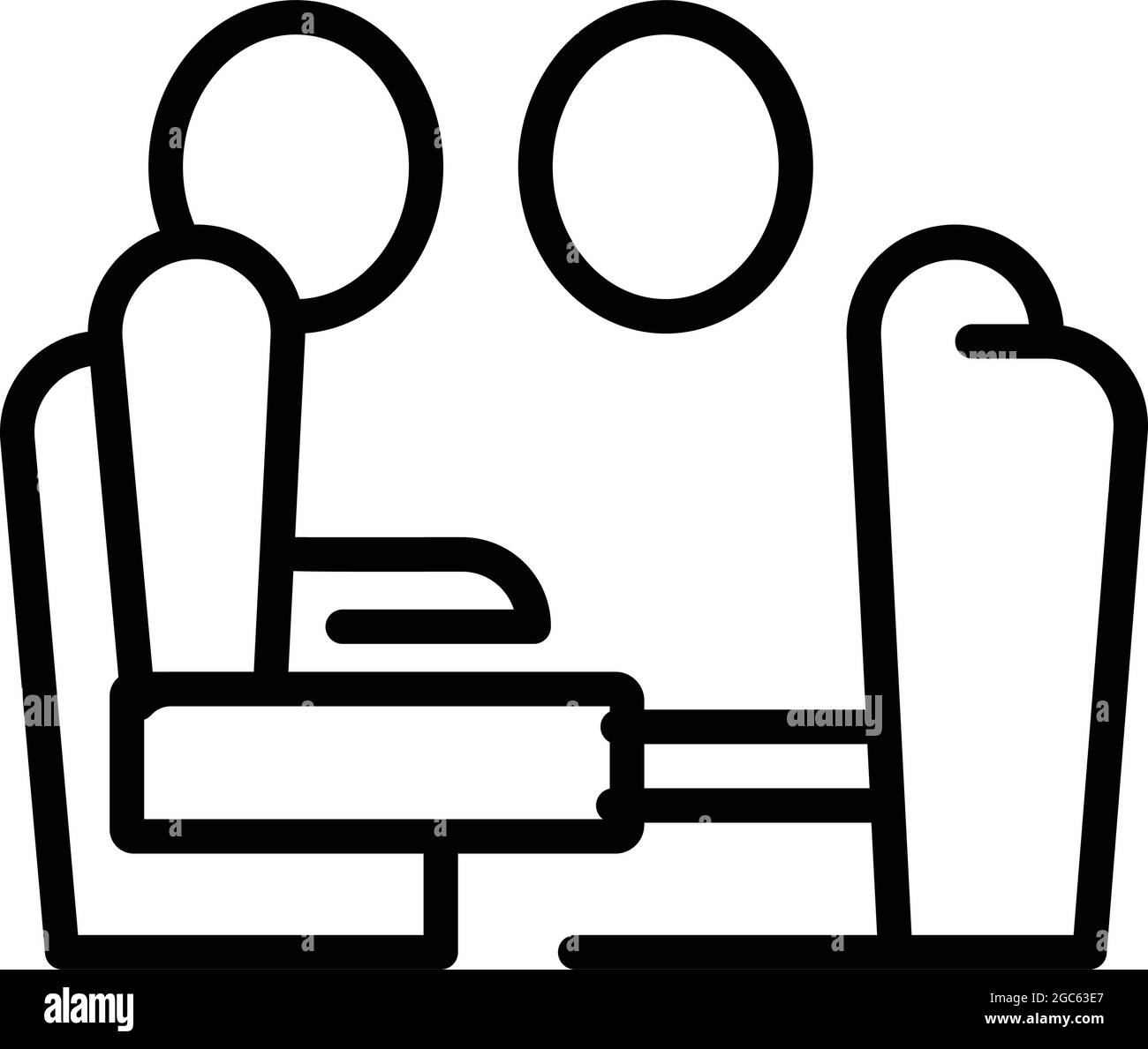 Plane seat icon outline vector. Airline class. Airplane chair Stock ...