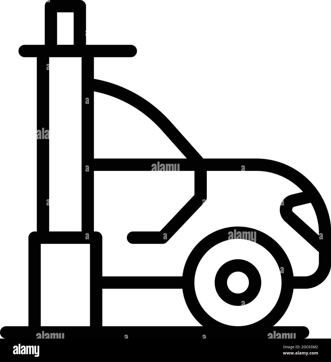 Car parking stop icon outline vector. Access barrier. Crossing gate ...