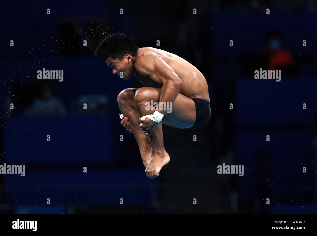 during the Men's 10m Platform Final at the Tokyo Aquatics Centre on the ...
