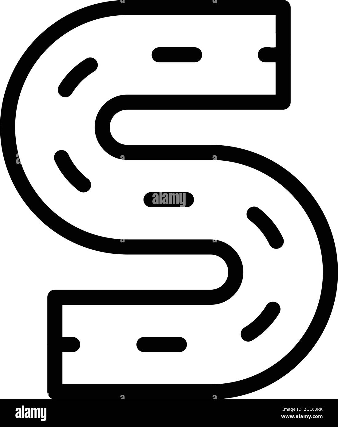 S bend road sign Stock Vector Images - Alamy