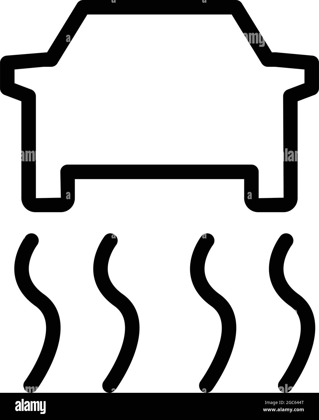 Car climate icon outline vector. Air conditioner. System control Stock ...