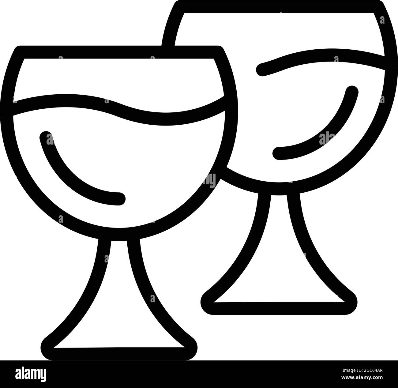 Wine glass icon outline vector. French bottle. Grape alcohol Stock ...