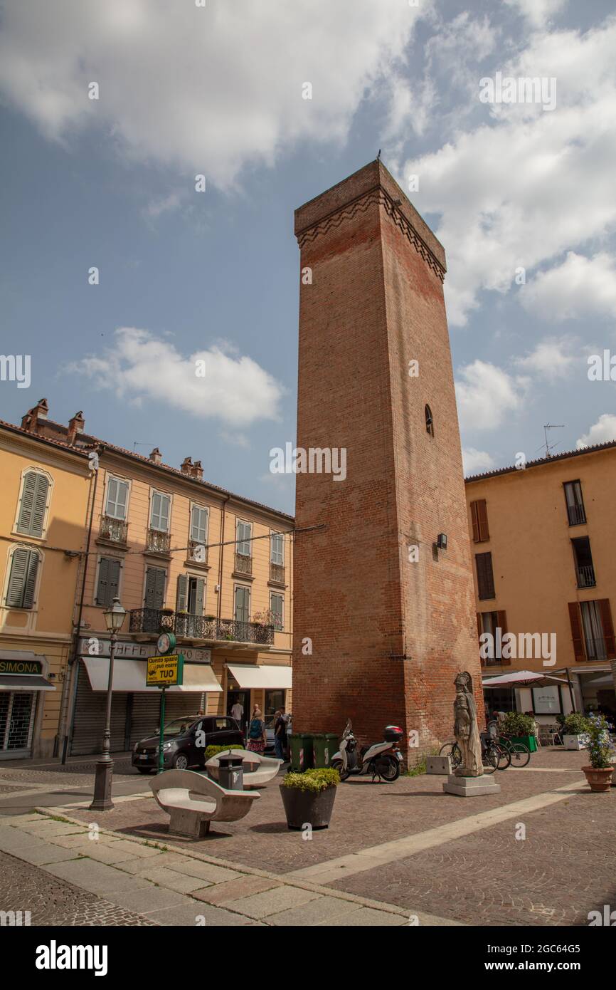 Tower in centre of Tortona in Piemonte, Italy Stock Photo - Alamy