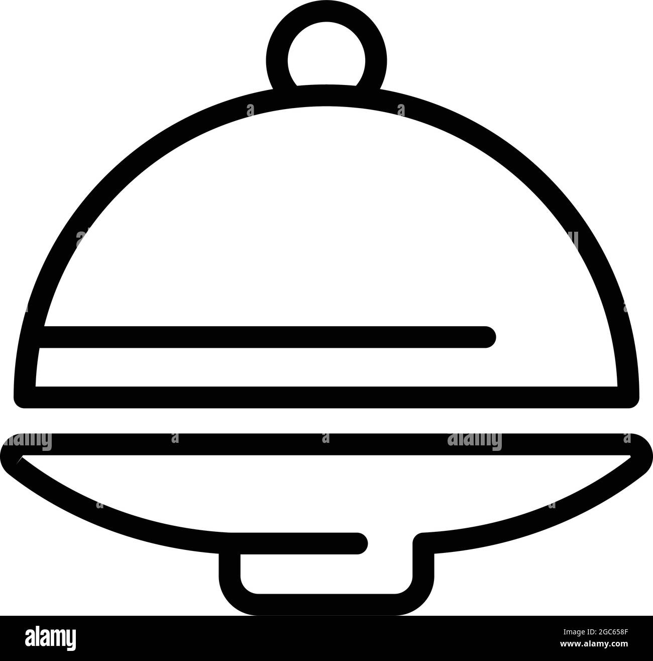 Tray icon outline vector. Food waiter. Hand platter Stock Vector Image ...