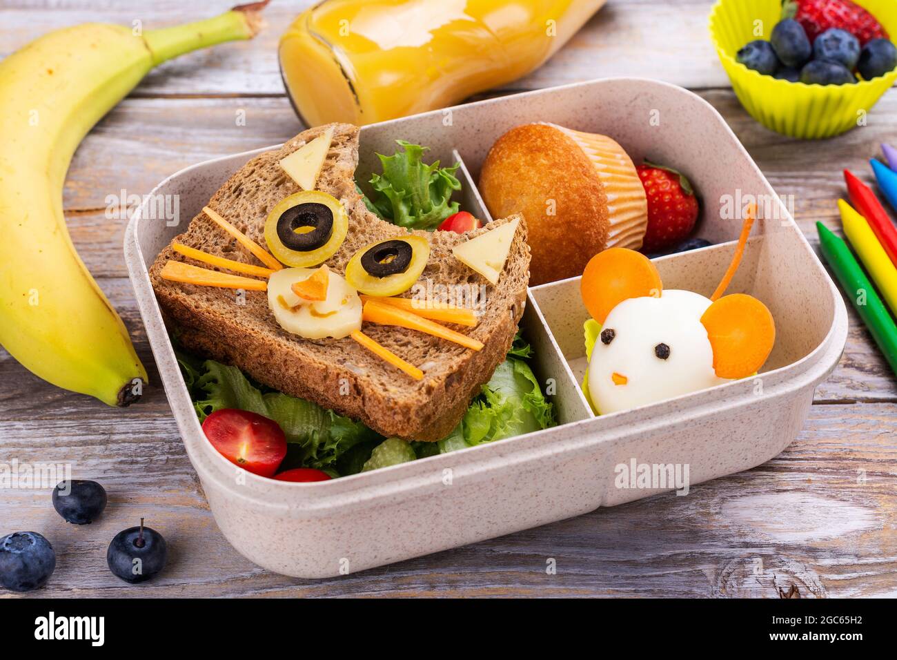 Back to school breakfast background Stock Photo - Alamy
