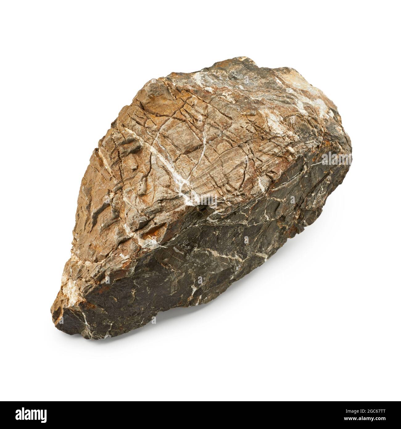 Big stone isolated on white background Stock Photo - Alamy