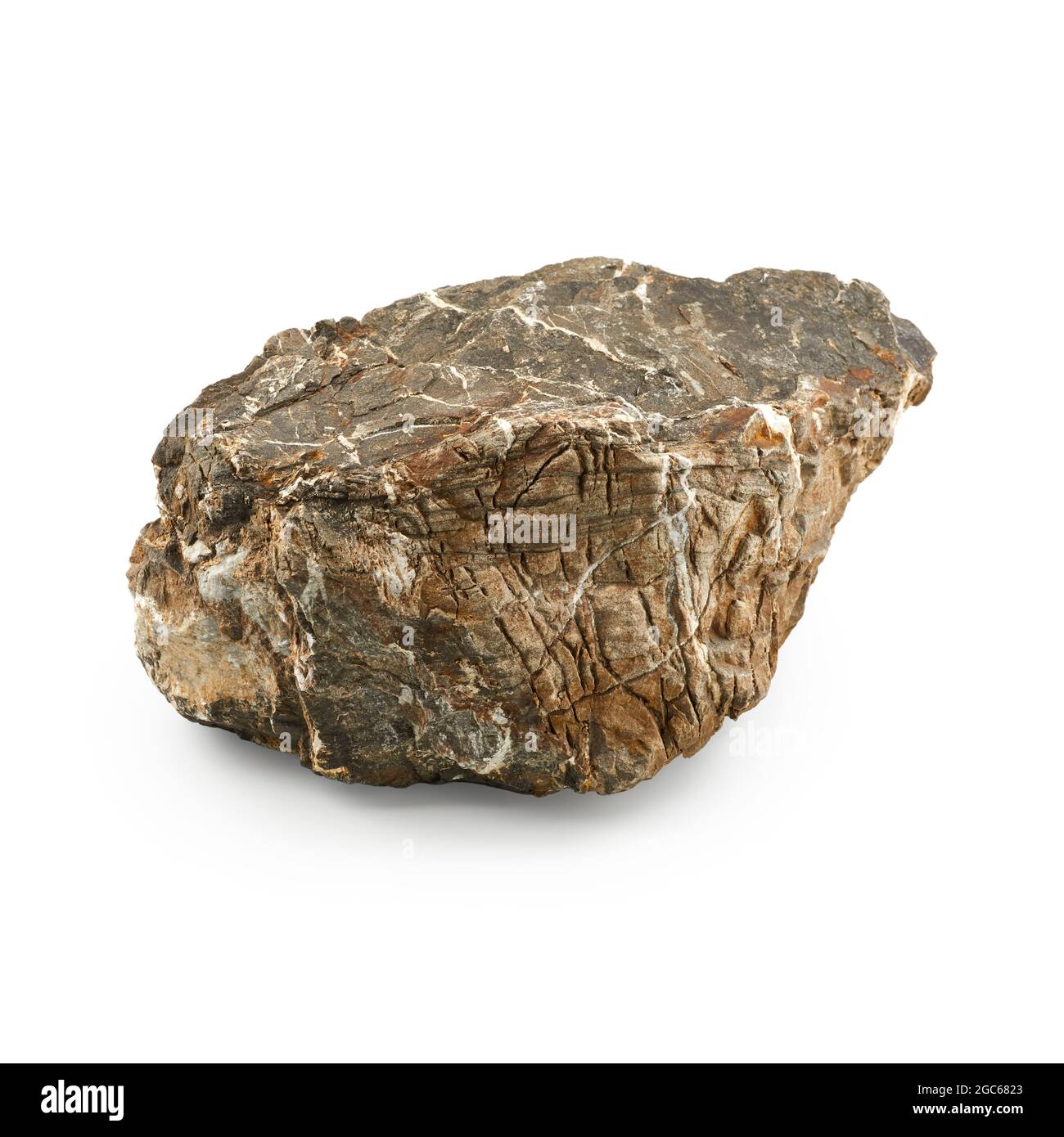 Rock stone isolated on white background Stock Photo - Alamy