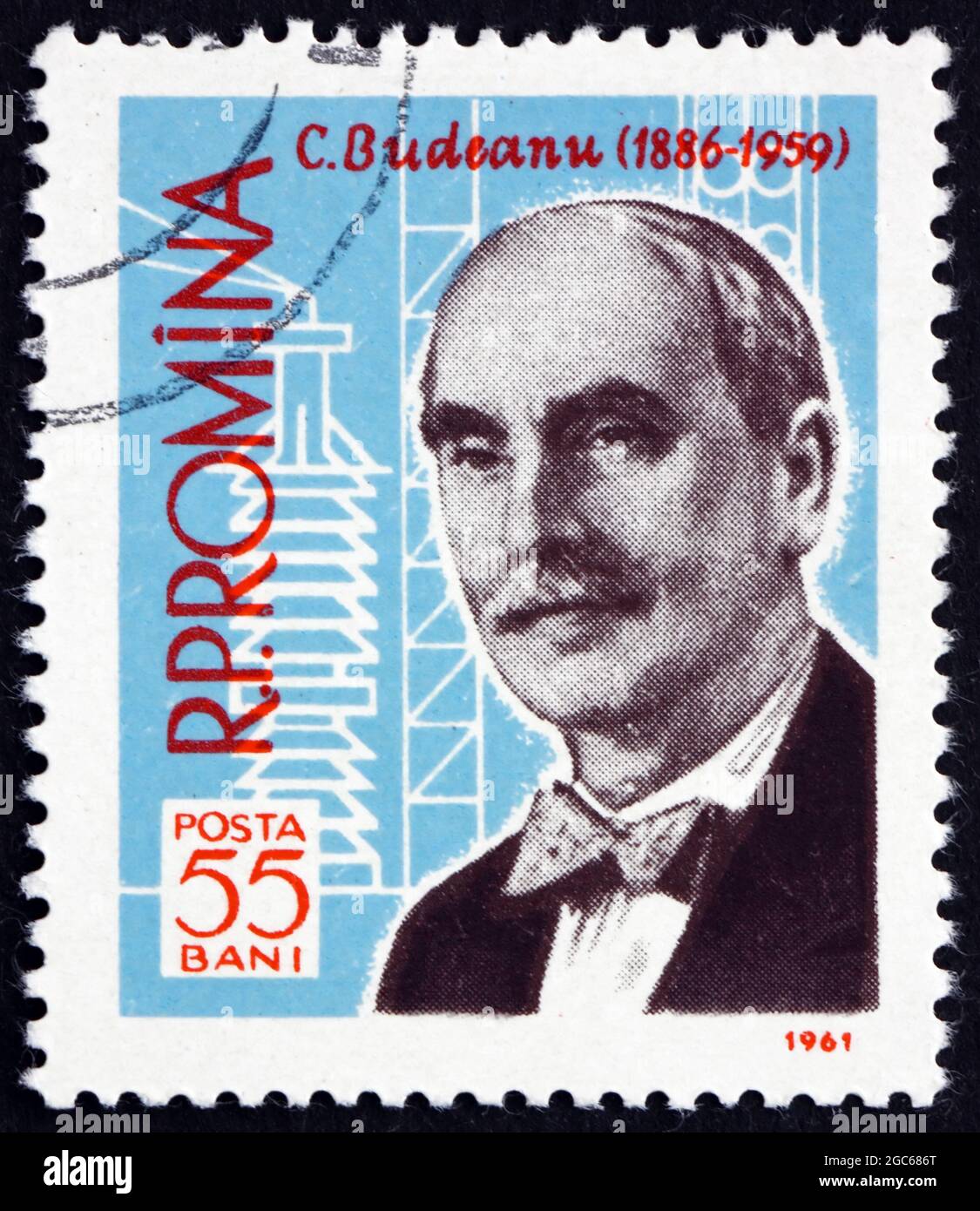 ROMANIA - CIRCA 1961: a stamp printed in Romania shows Constantin Budeanu, Romanian Electrical ...
