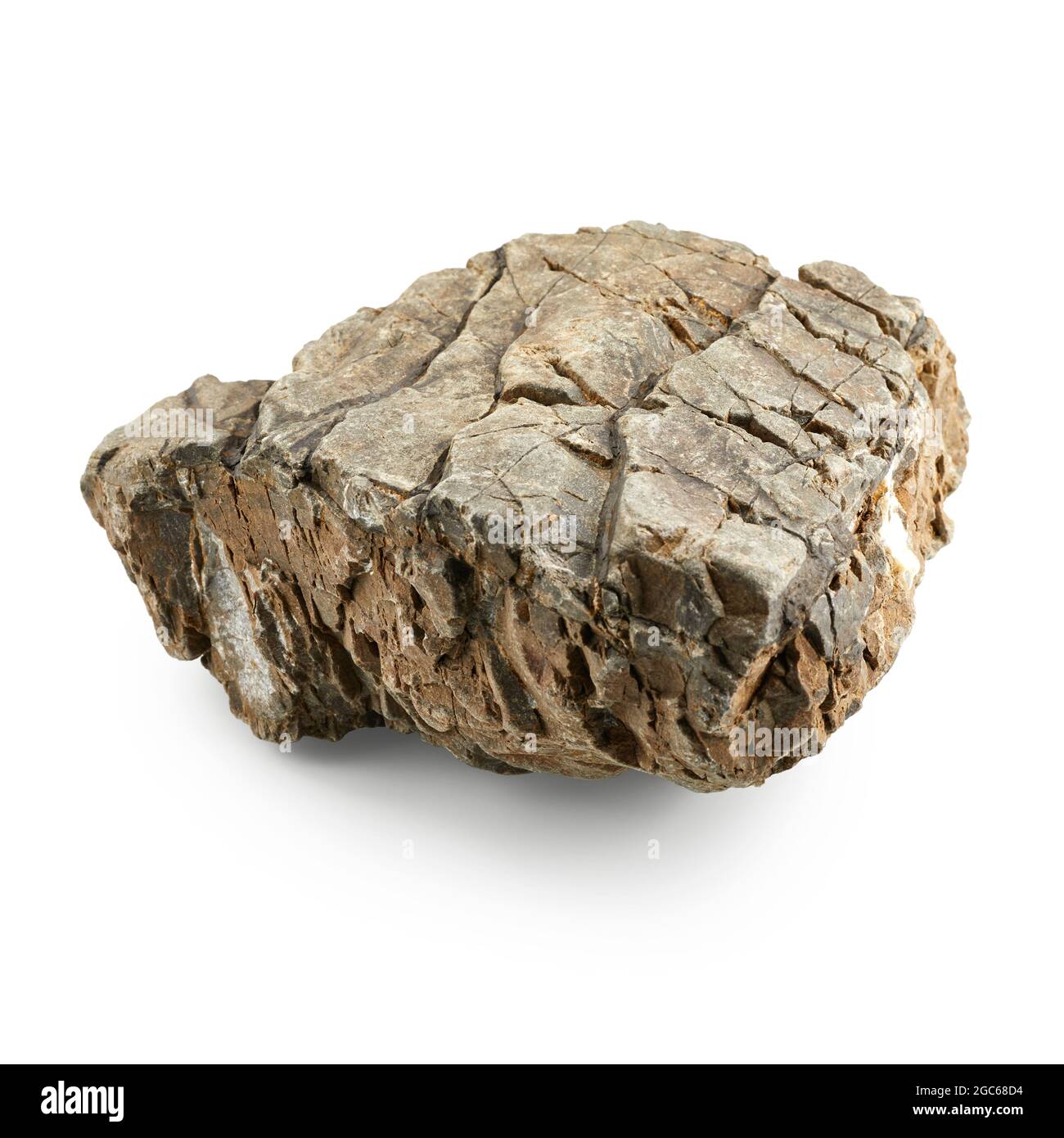 Rock stone isolated on white background Stock Photo - Alamy