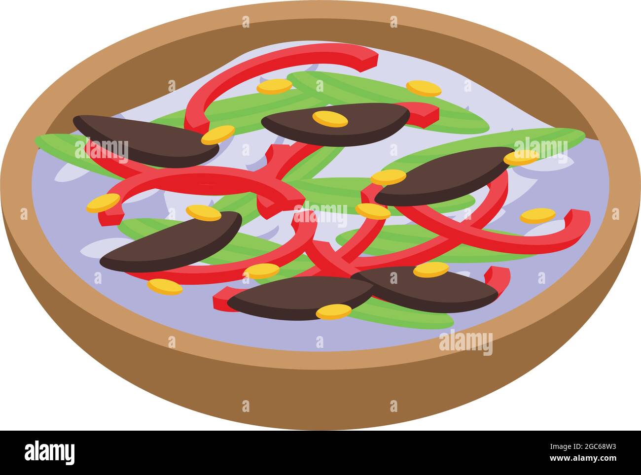 Korean rice icon isometric vector. Korea food. Dish cuisine Stock ...