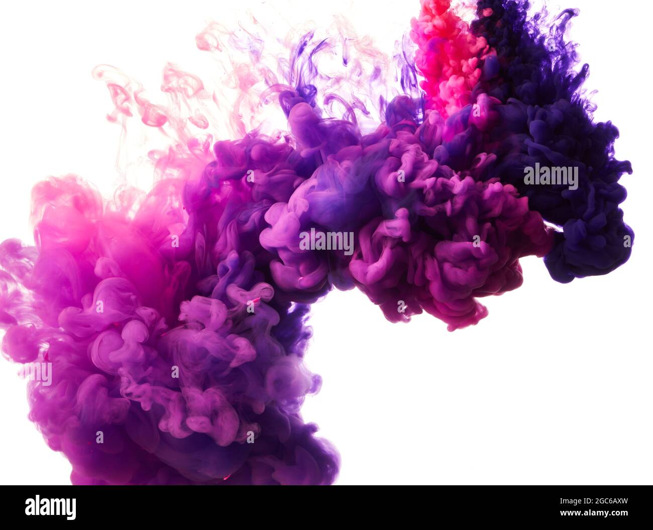 Ink drop in water isolated on white background Stock Photo - Alamy