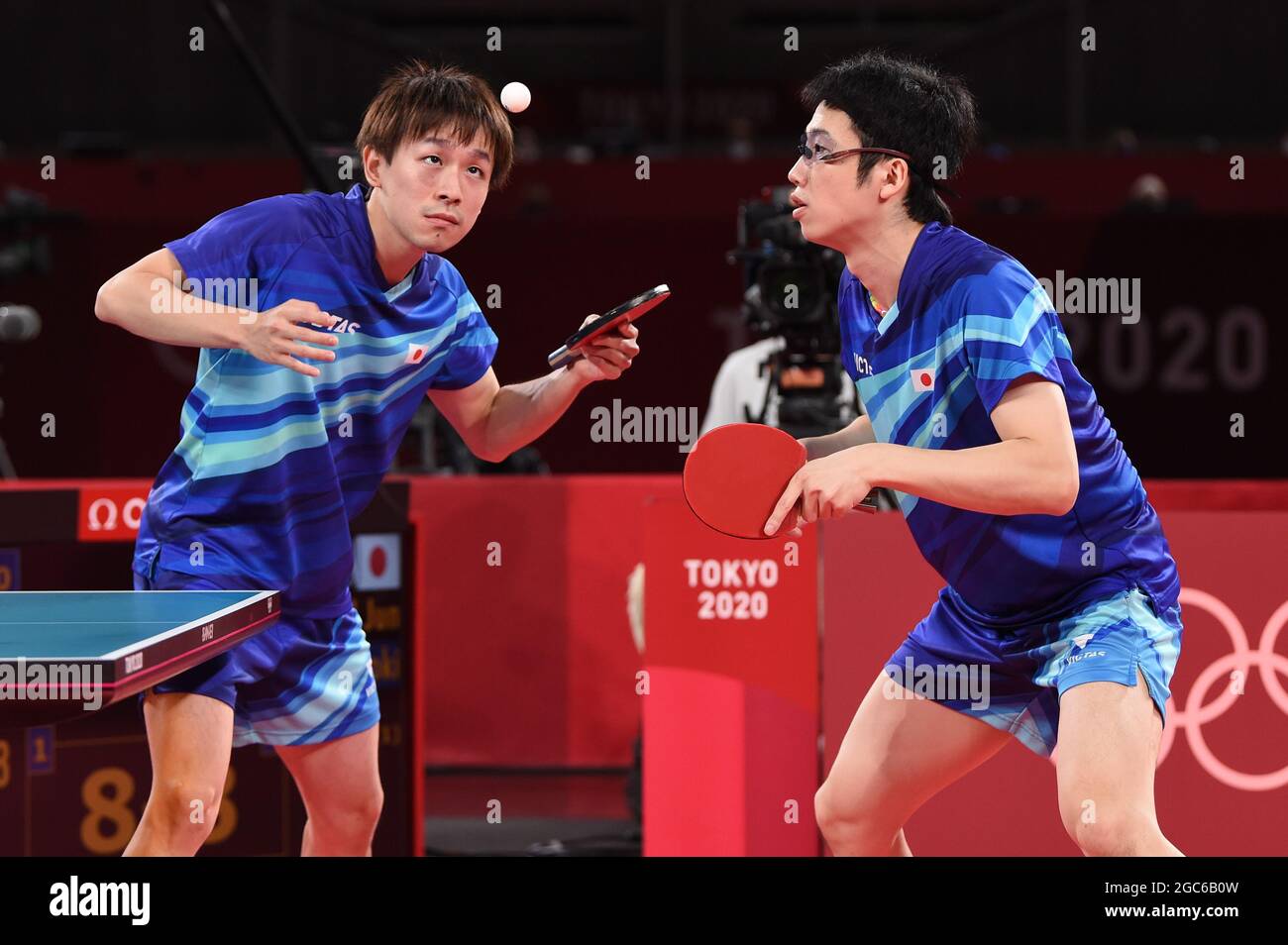 Tokyo, Japan. 6th Aug, 2021. Jun Mizutani (JPN), Koki Niwa (JPN), August 6, 2021 - Table Tennis ...