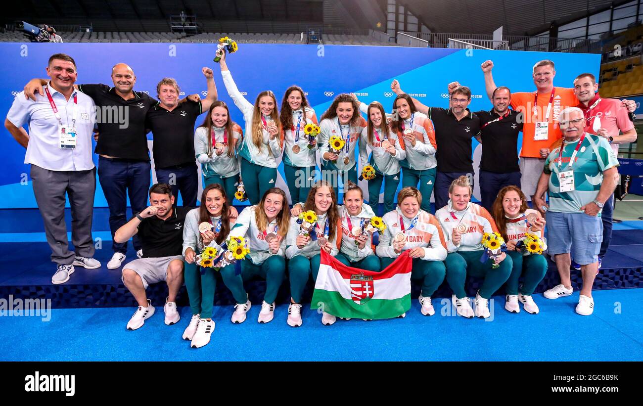 Tokyo, Japan. 07th Aug, 2021. TOKYO, JAPAN - AUGUST 7: Team Hungary ...