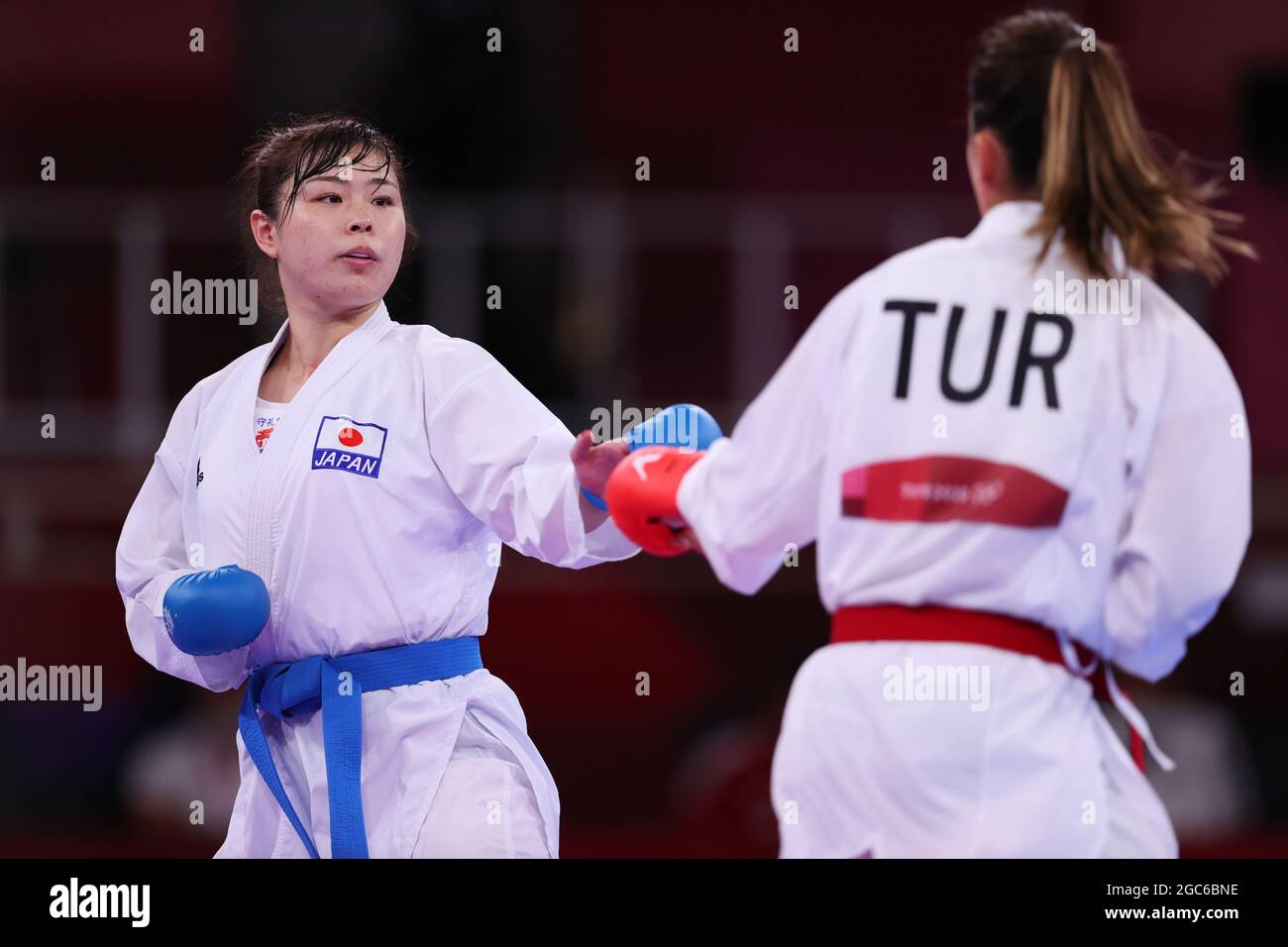 Tokyo, Japan. 7th Aug, 2021. Ayumi Uekusa (JPN) Karate : Women's Kumite ...