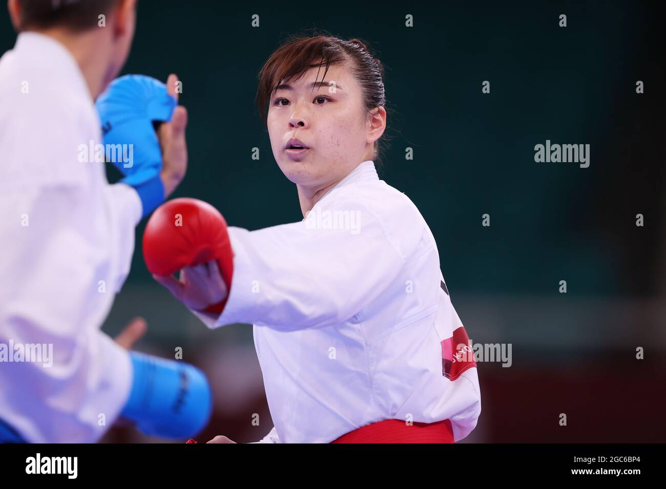 Tokyo, Japan. 7th Aug, 2021. Ayumi Uekusa (JPN) Karate : Women's Kumite ...