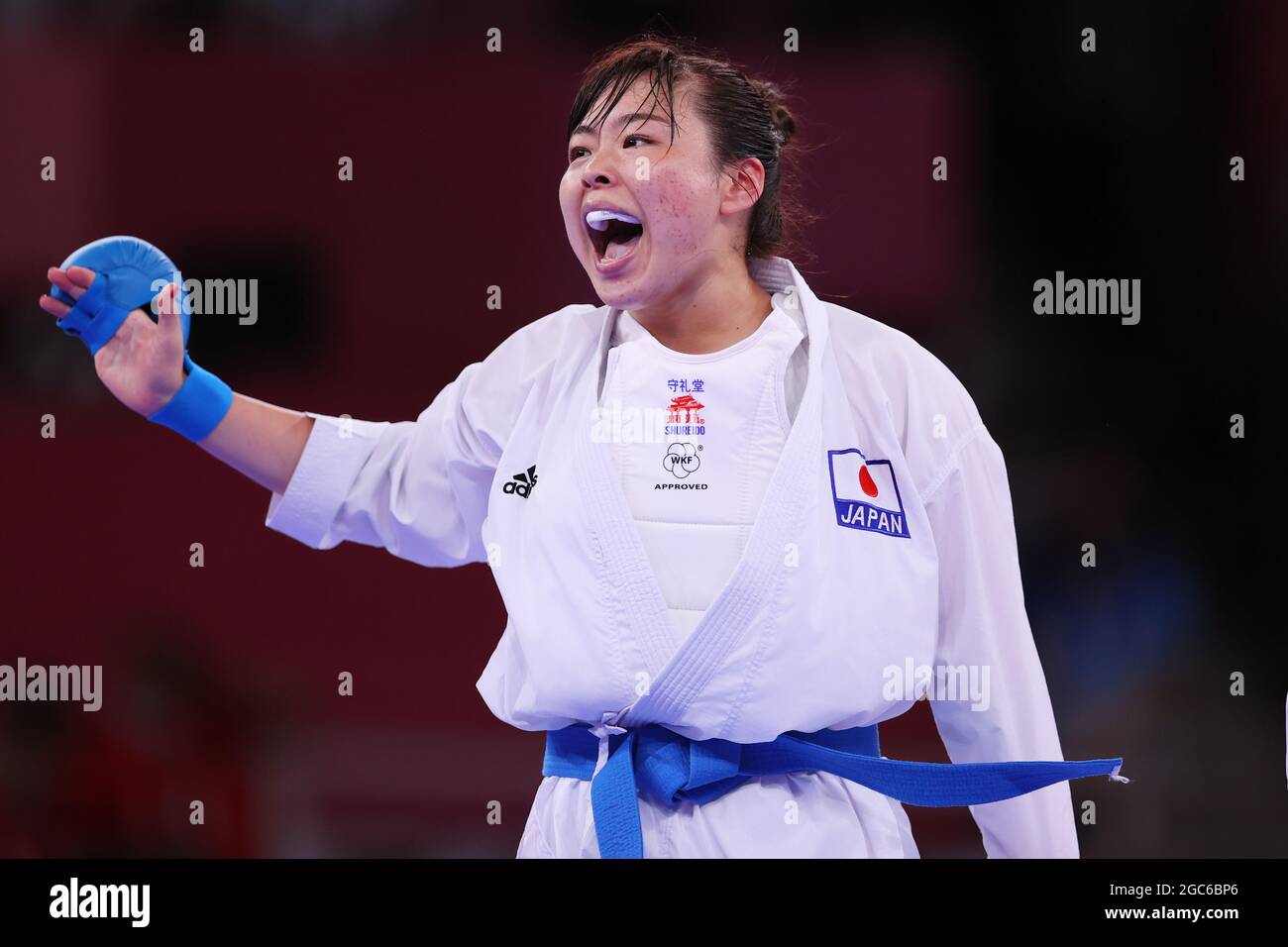 Tokyo, Japan. 7th Aug, 2021. Ayumi Uekusa (JPN) Karate : Women's Kumite ...