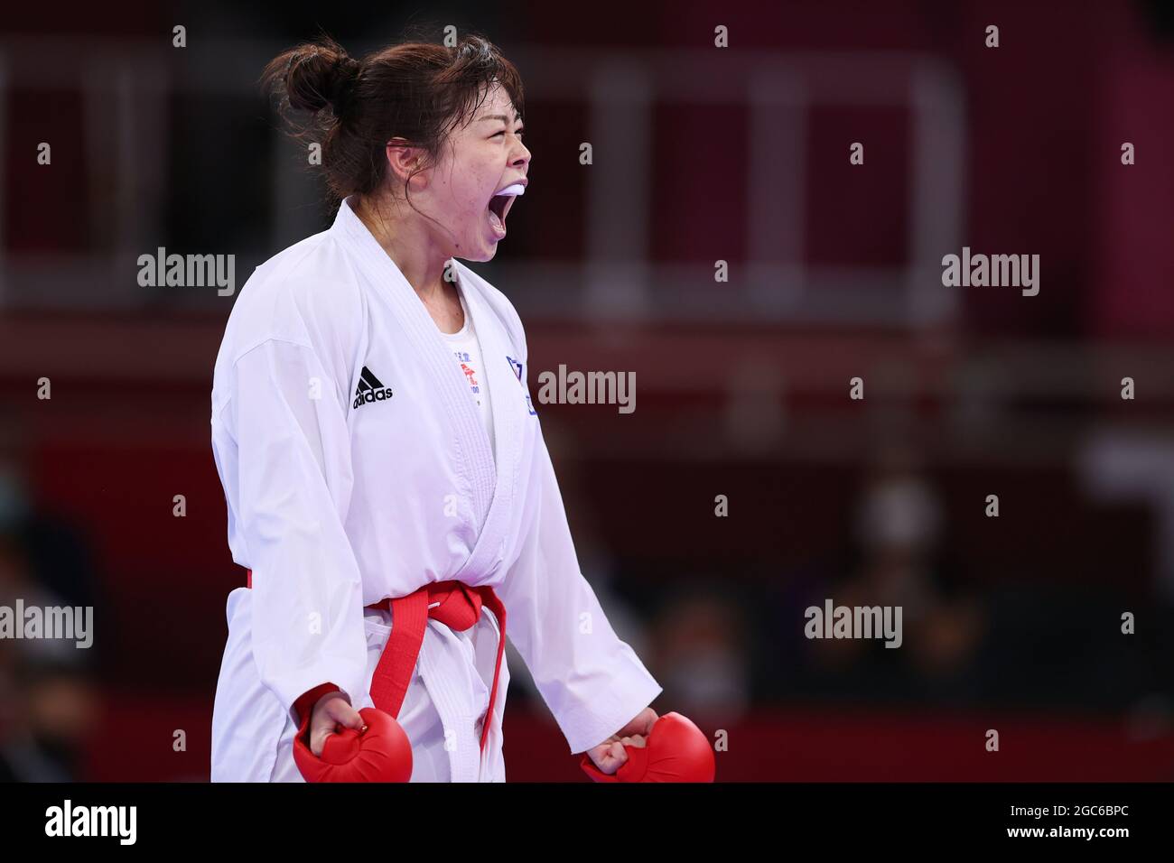 Tokyo, Japan. 7th Aug, 2021. Ayumi Uekusa (JPN) Karate : Women's Kumite ...