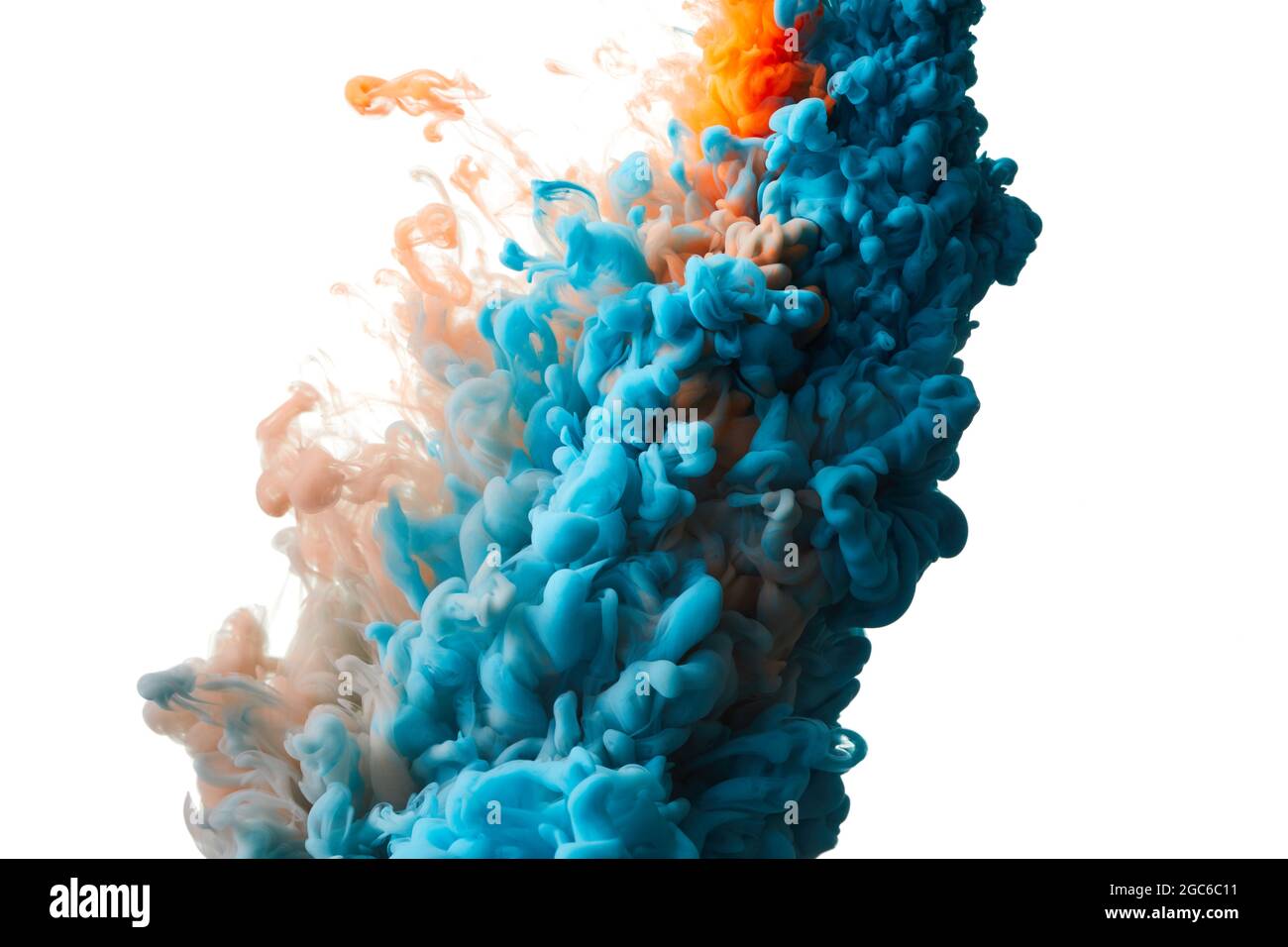 Ink drop in water isolated on white background Stock Photo - Alamy